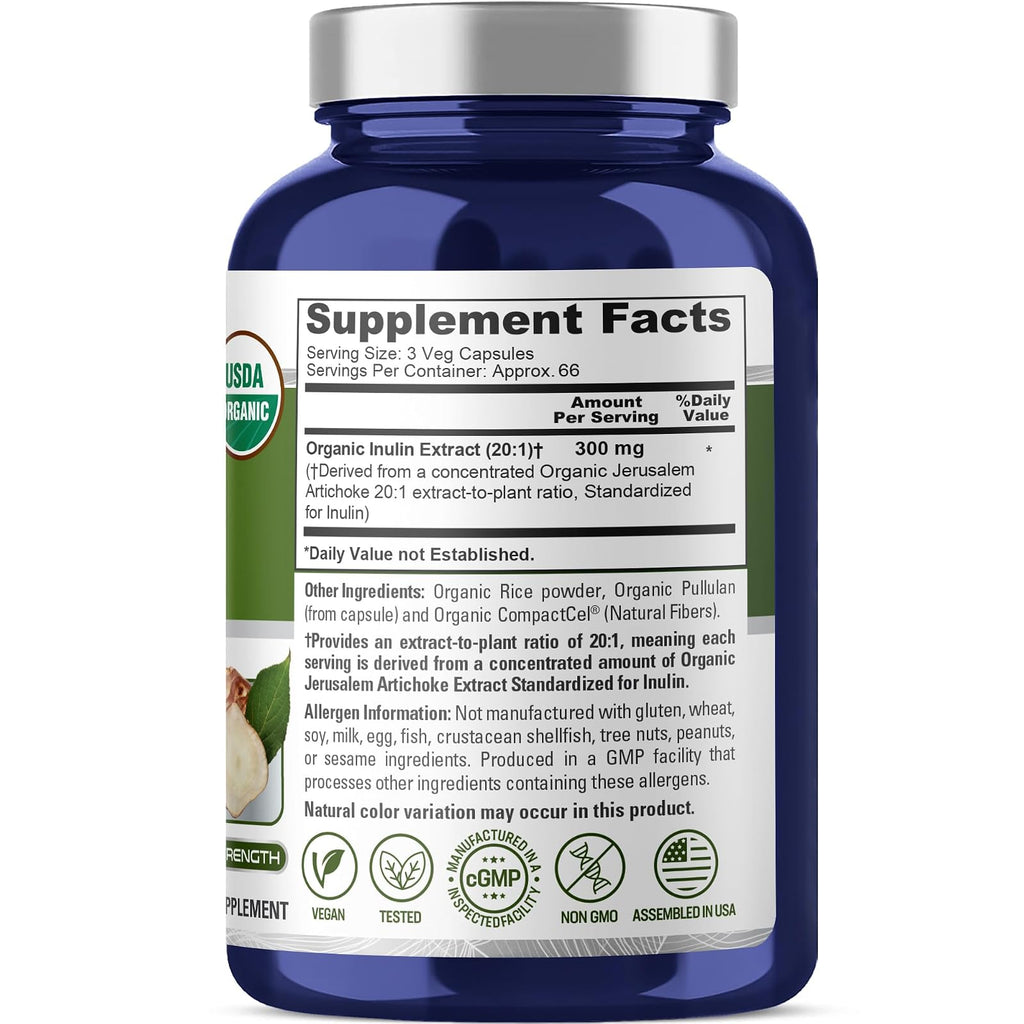 200 vegan capsules of inulin