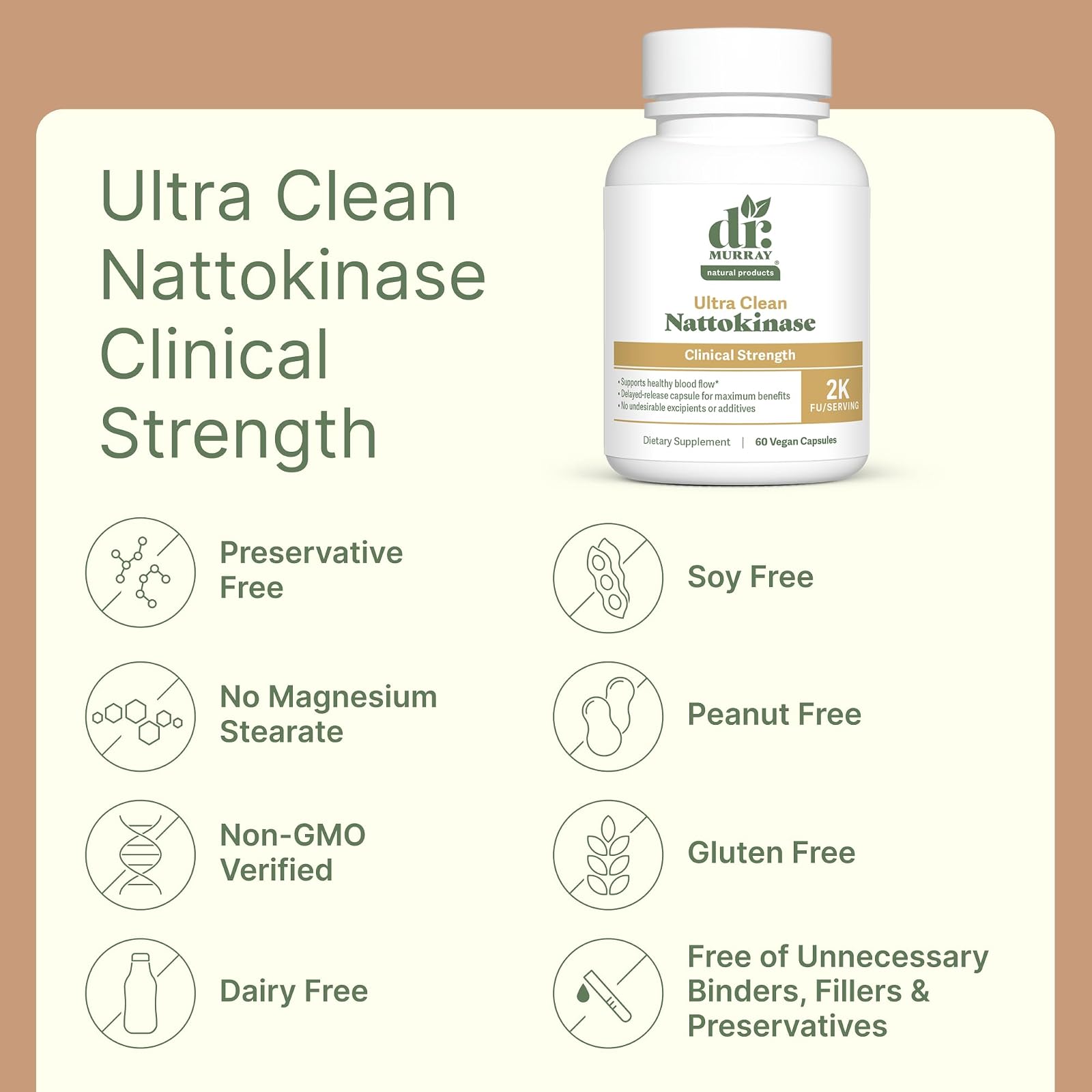 2000 FU nattokinase for heart health