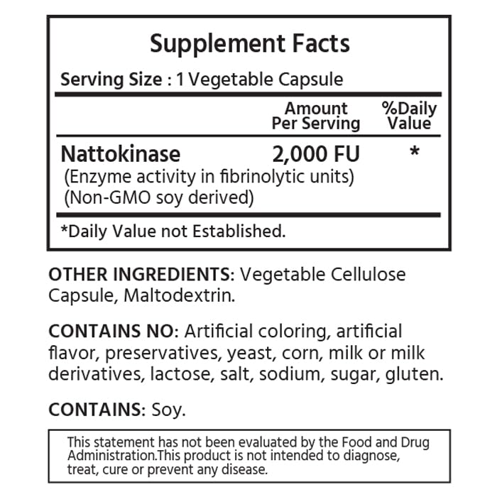 2000 FU nattokinase health supplement