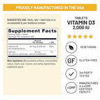 2000 IU Vitamin D for daily wellness