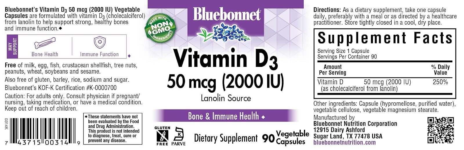 2000 IU vitamin D for immune support