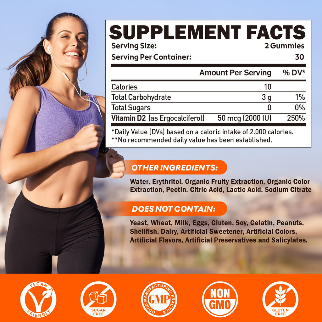 2000 IU vitamin D2 chewable supplements