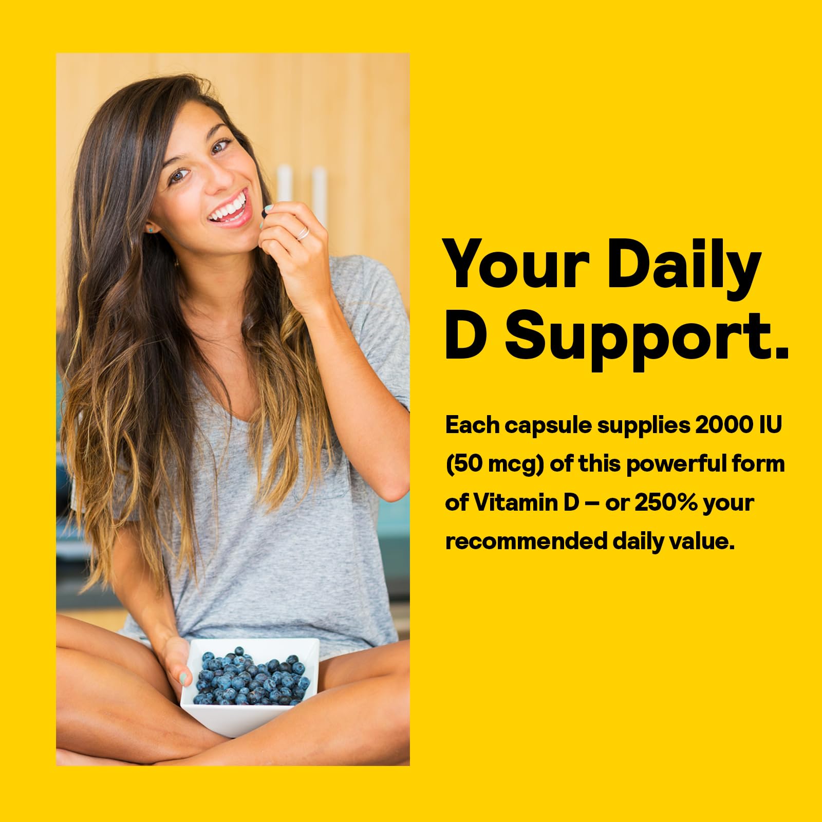2000 IU Vitamin D2 for health