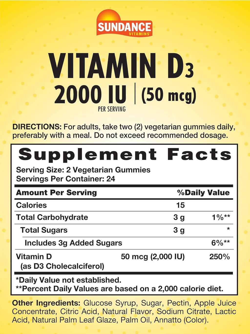 2000 IU Vitamin D3 gummy supplements