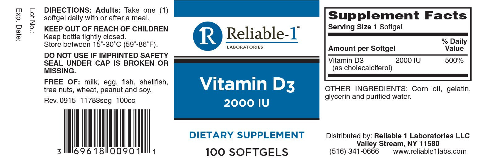 2000 IU Vitamin D3 health benefits
