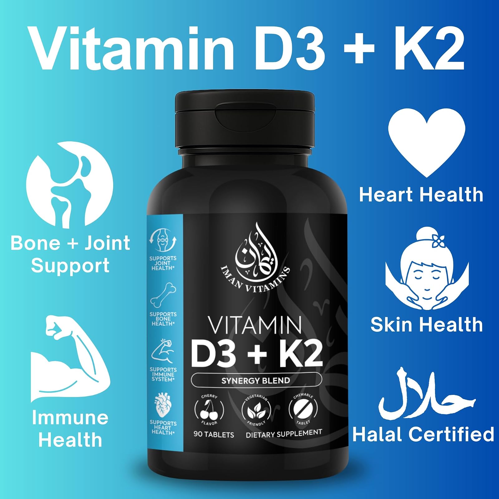 2000 IU vitamin D3 K2 supplement
