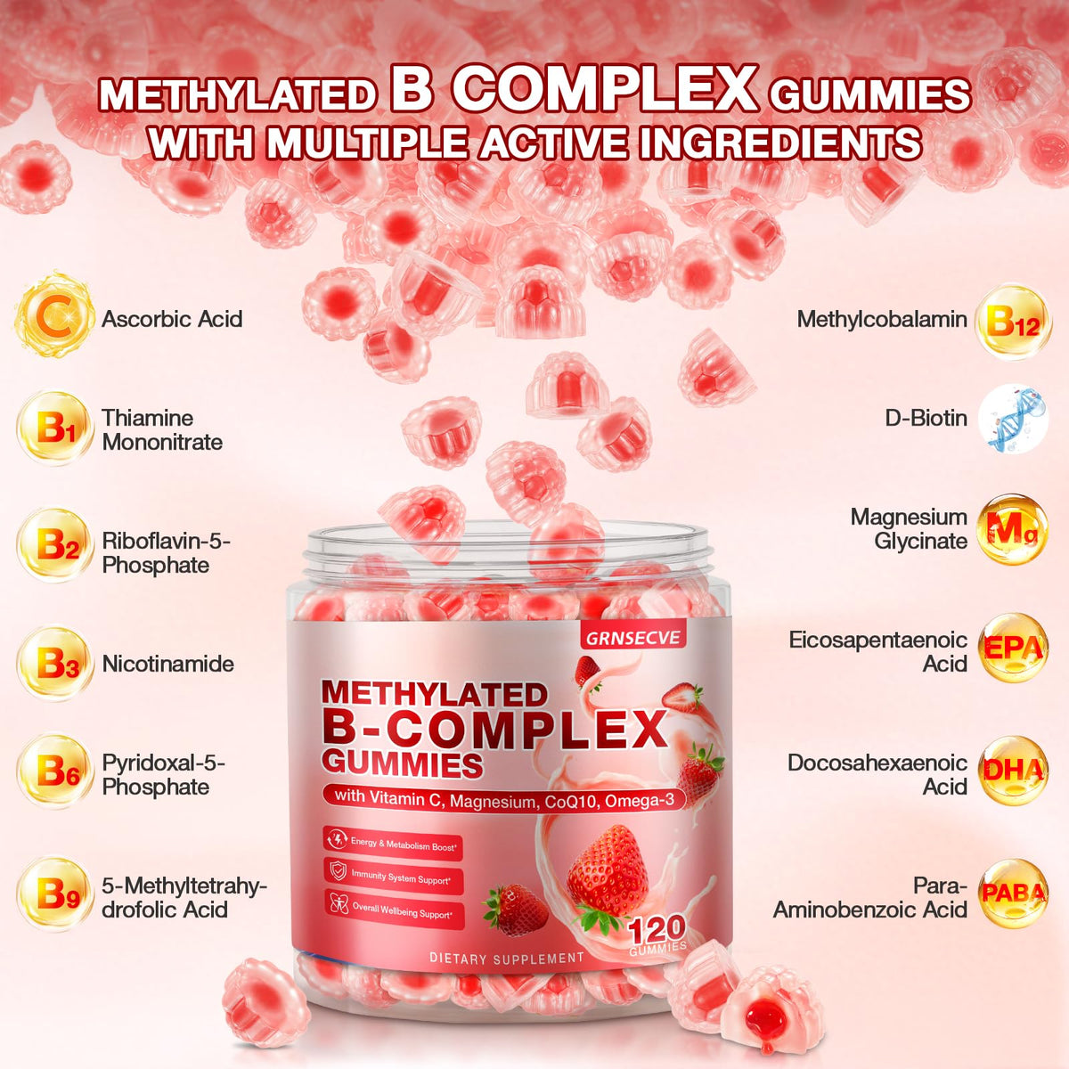 2000 mcg Vitamin B for energy