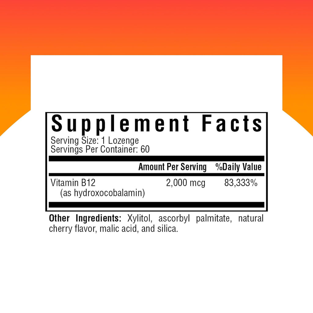 2000 mcg vitamin B12 supplement