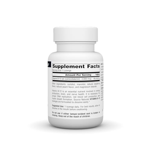2000 mcg Vitamin B12 supplement
