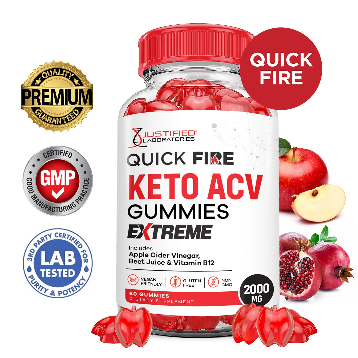 2000 mg ACV gummies for fat burners