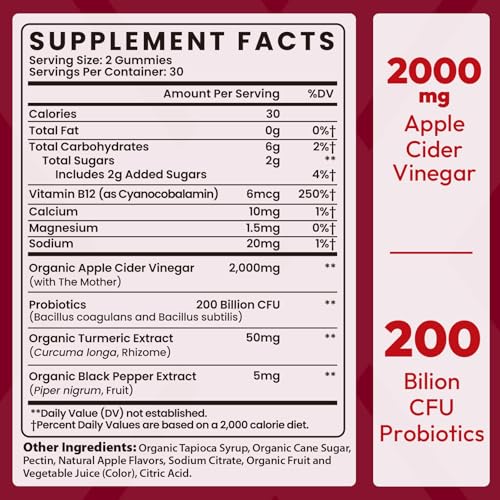 2000 mg apple cider vinegar supplement