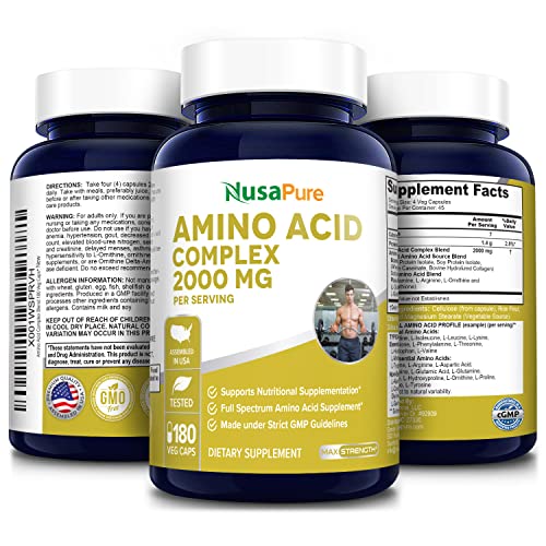 2000 mg BCAA capsules for athletes