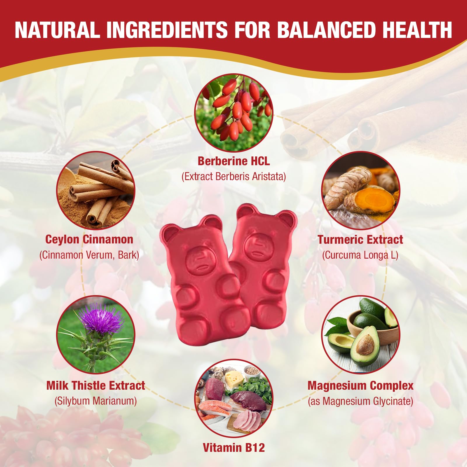 2000 mg berberine supplement gummies