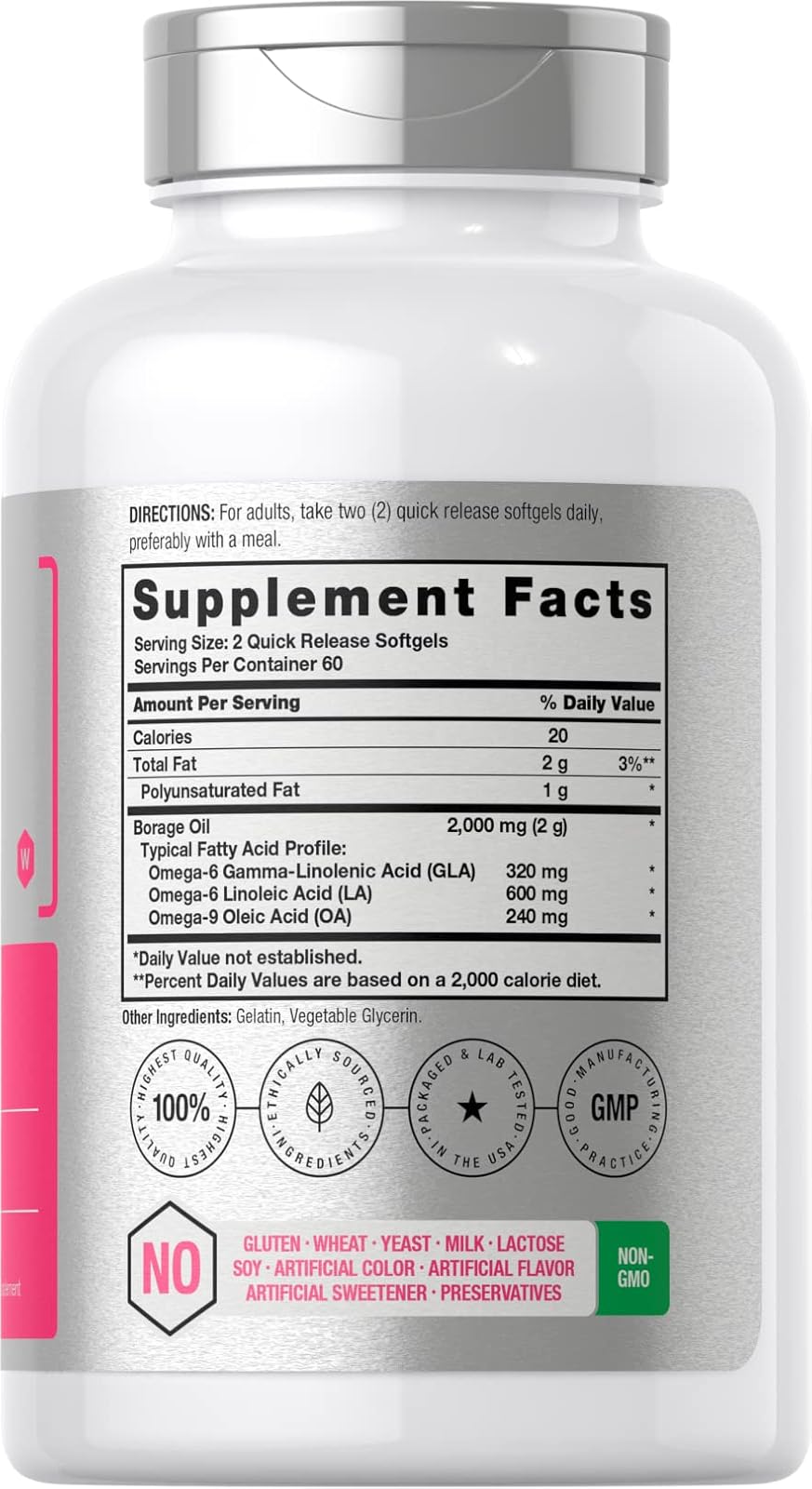 2000 mg Borage Oil capsules