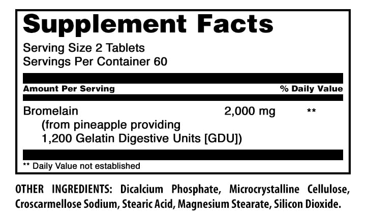 2000 mg Bromelain for digestion