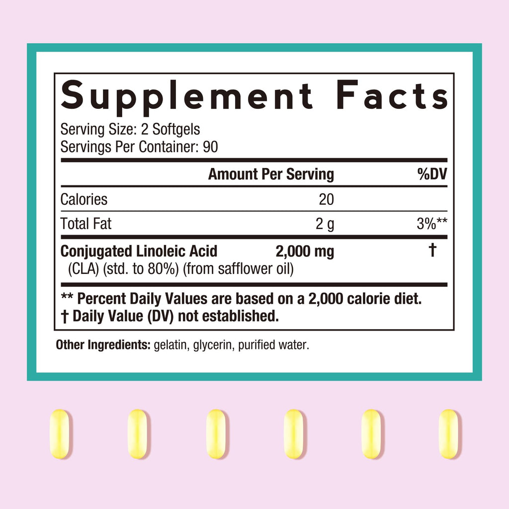2000 mg CLA softgels for fat burning