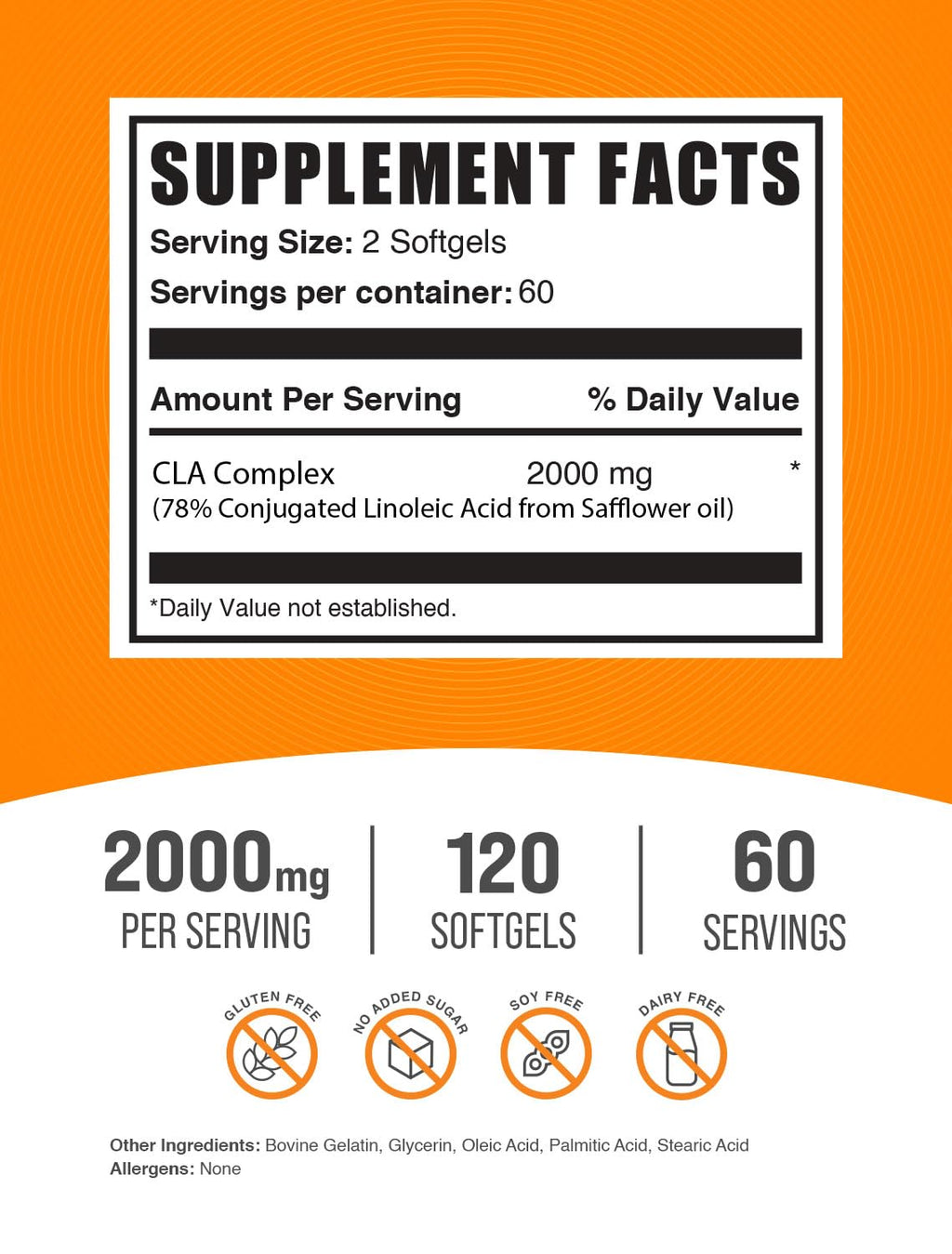 2000 mg CLA supplement for fitness