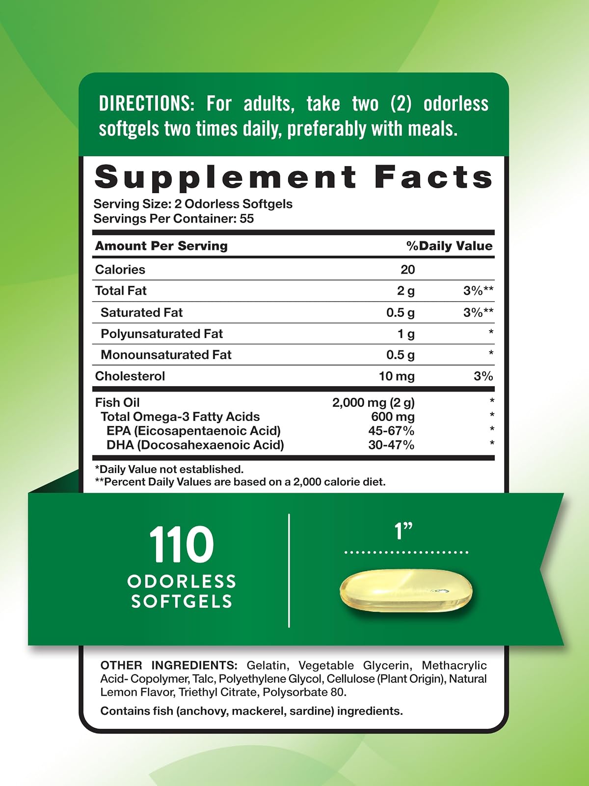 2000 mg fish oil omega 3