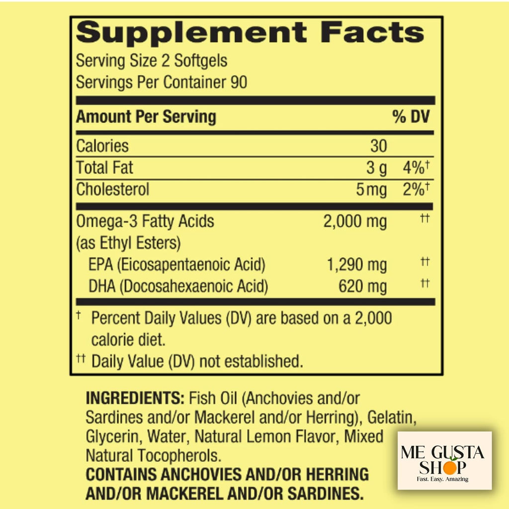 2000 mg fish oil softgels for heart health