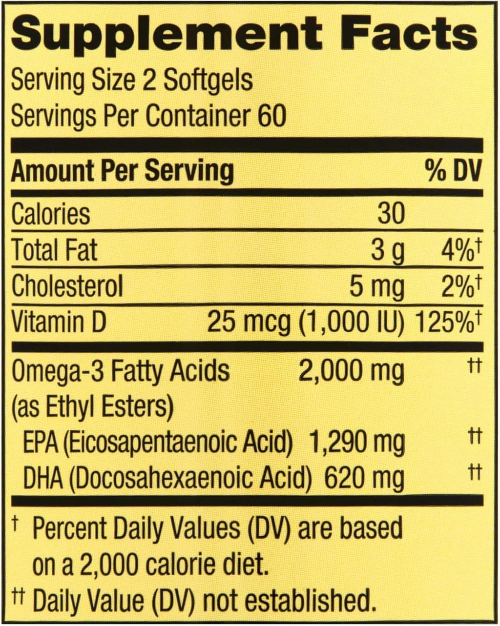 2000 mg fish oil softgels