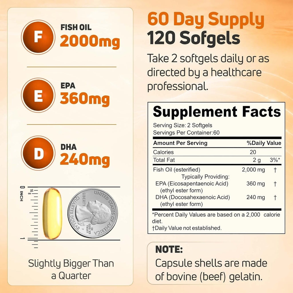 2000 mg fish oil softgels