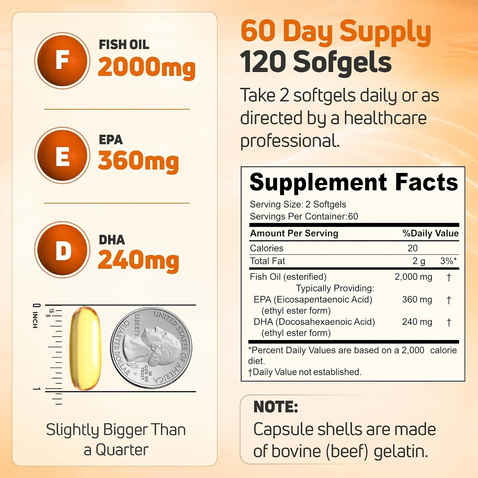 2000 mg fish oil softgels