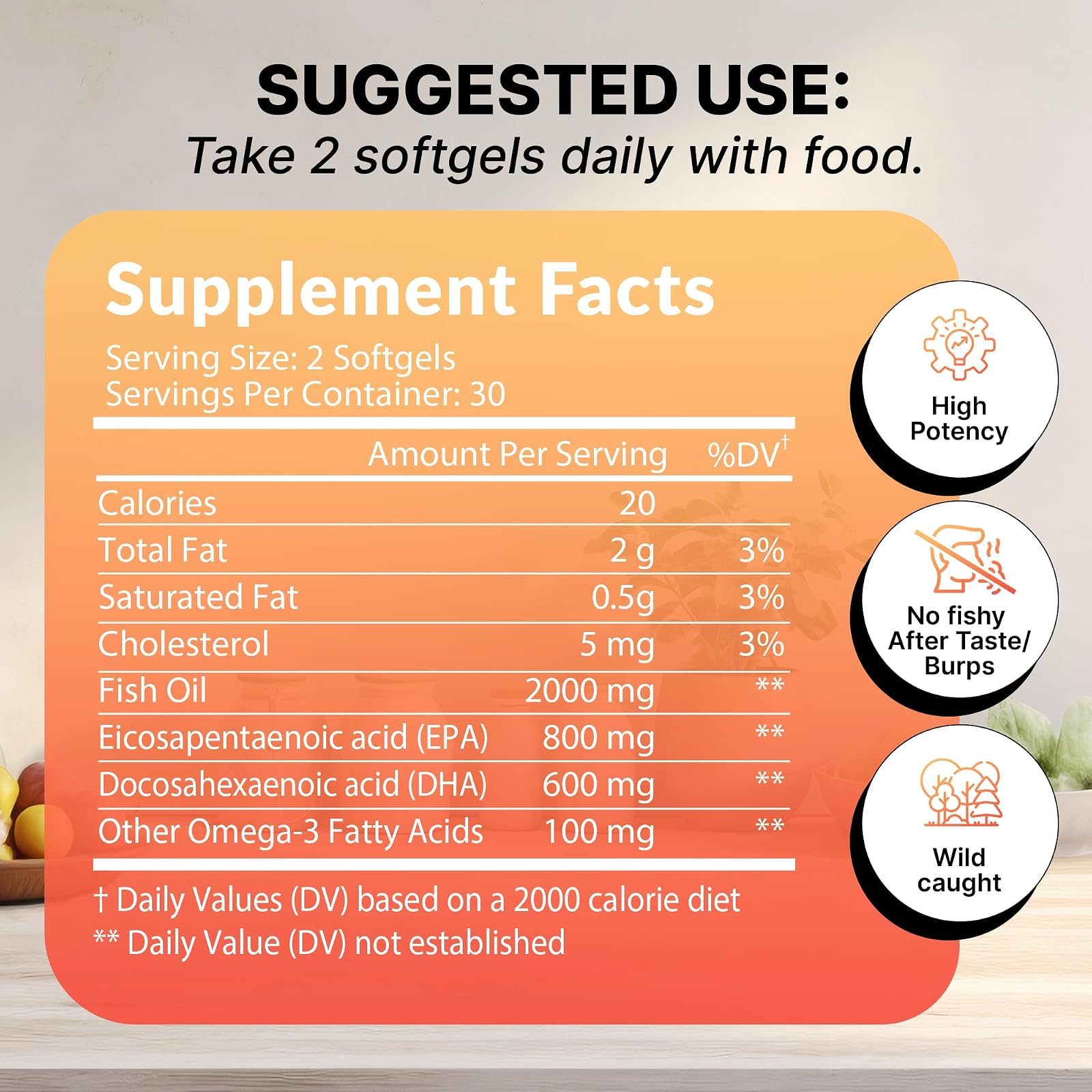 2000 mg fish oil softgels