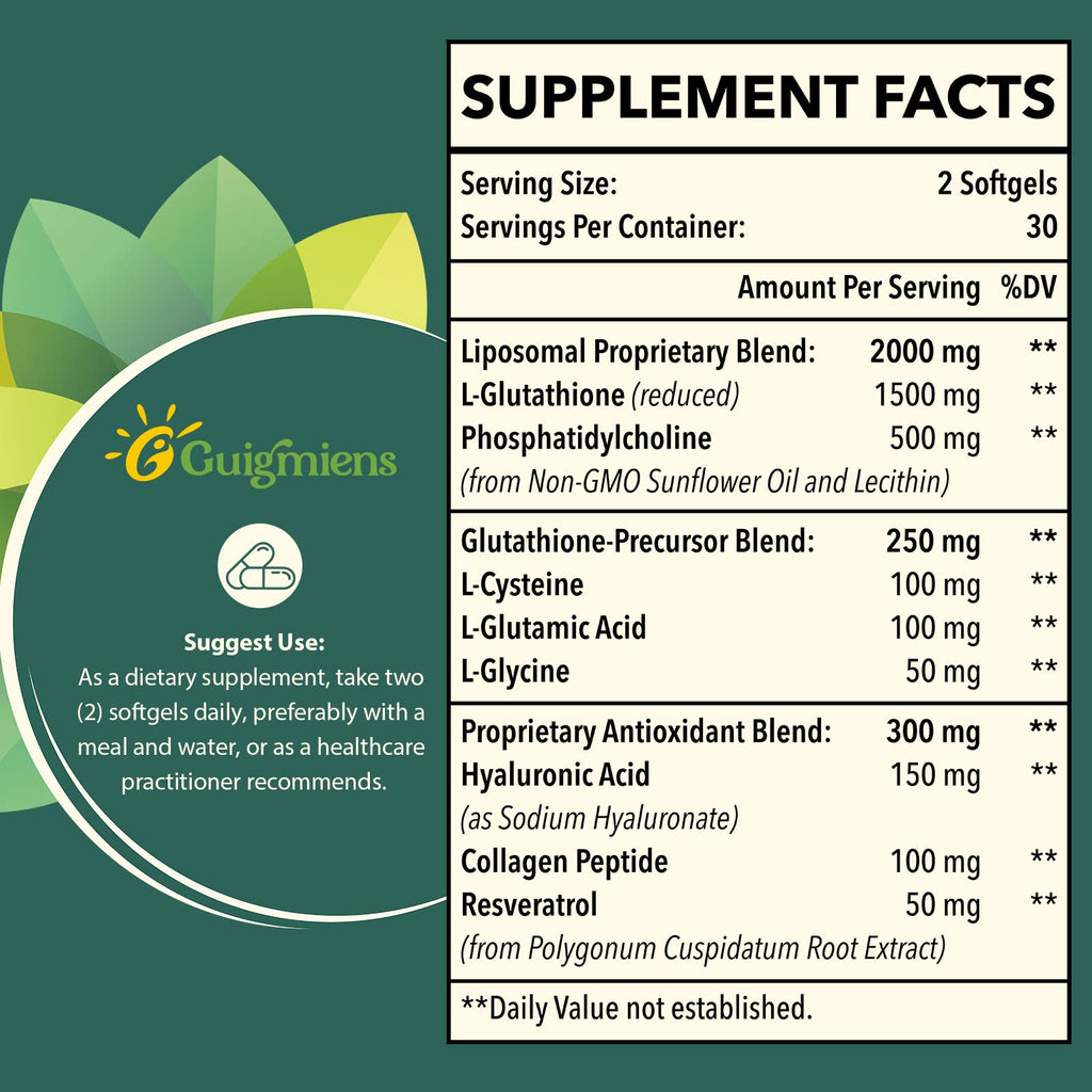 2000 mg glutathione capsules