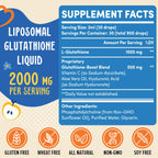 2000 mg glutathione liquid supplement