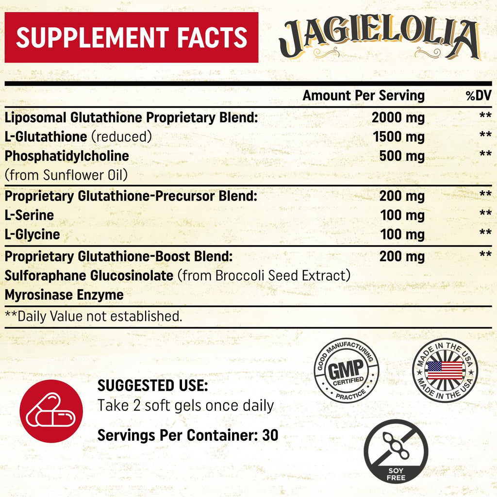 2000 mg glutathione softgels for immunity