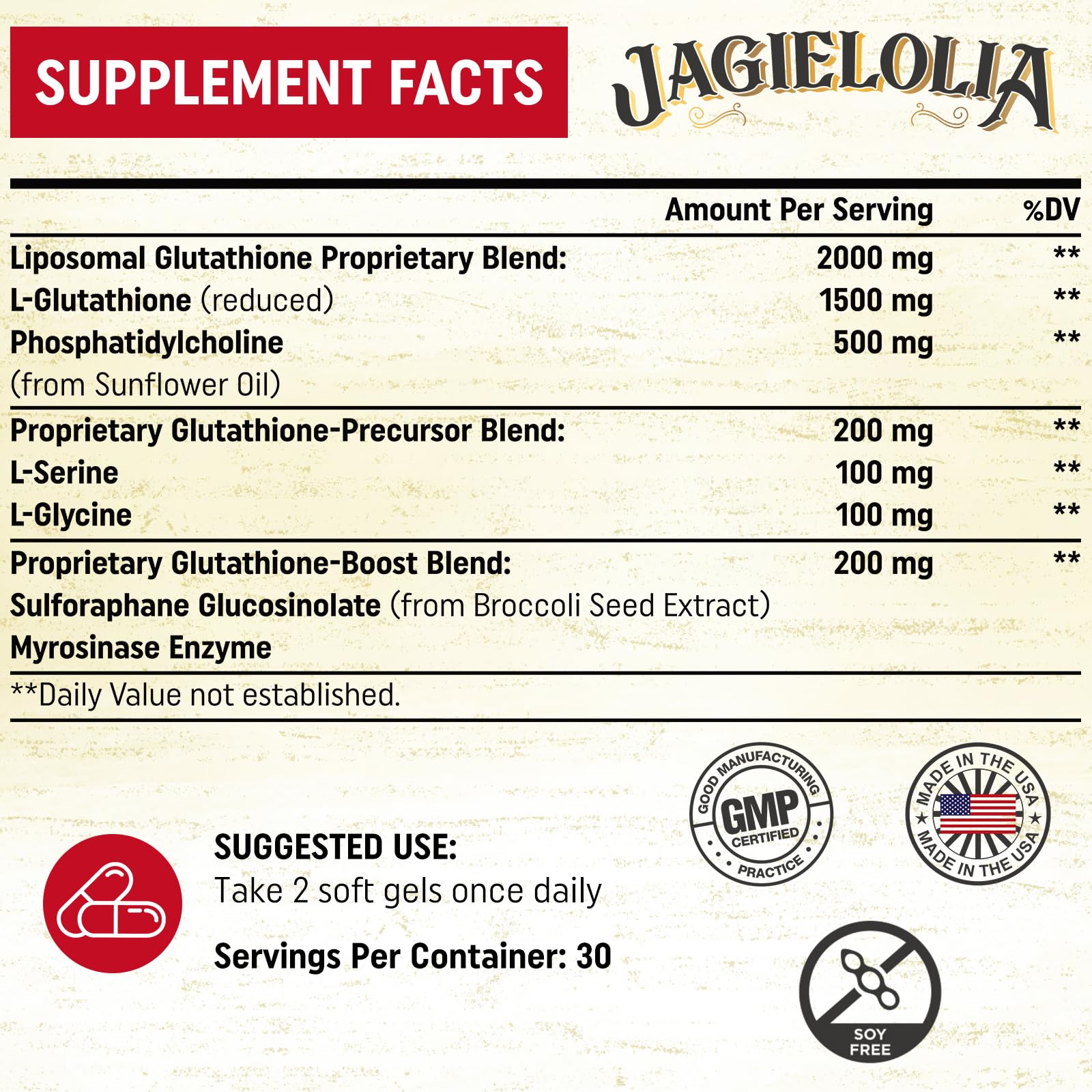 2000 mg glutathione softgels