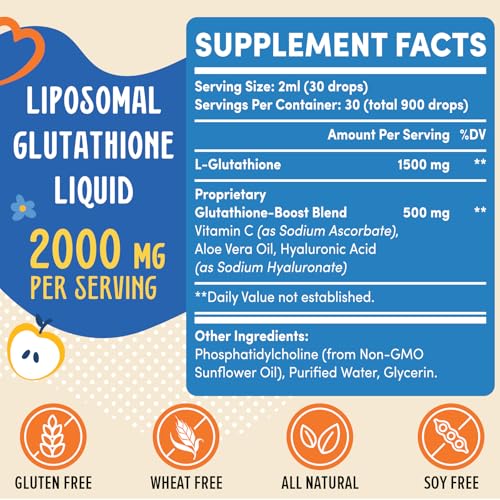 2000 mg glutathione supplement