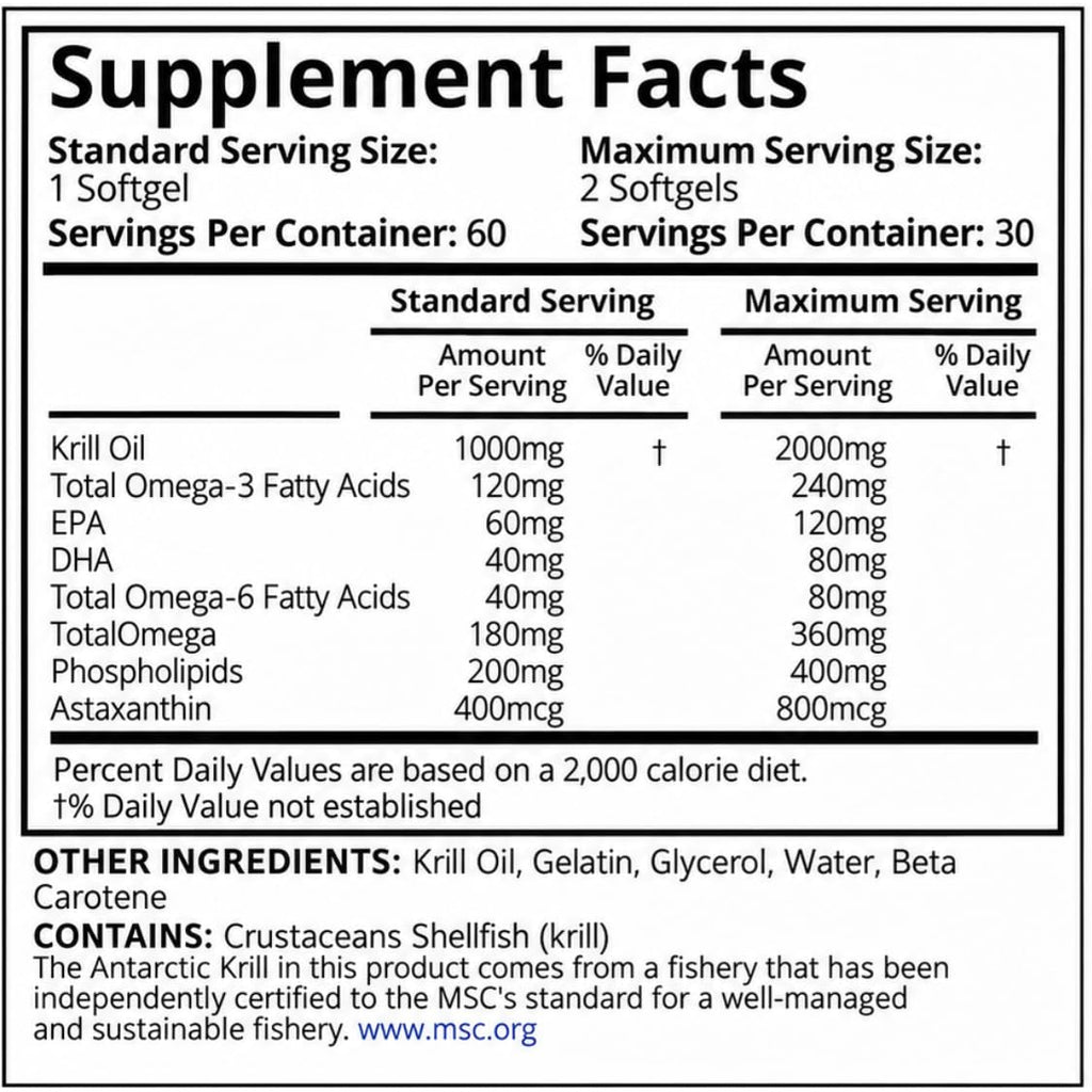 2000 mg krill oil capsules