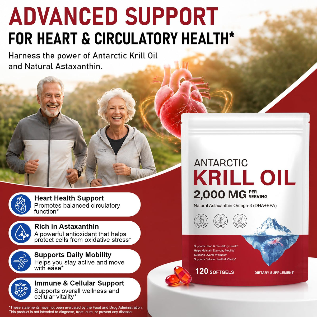 2000 mg krill oil for heart health