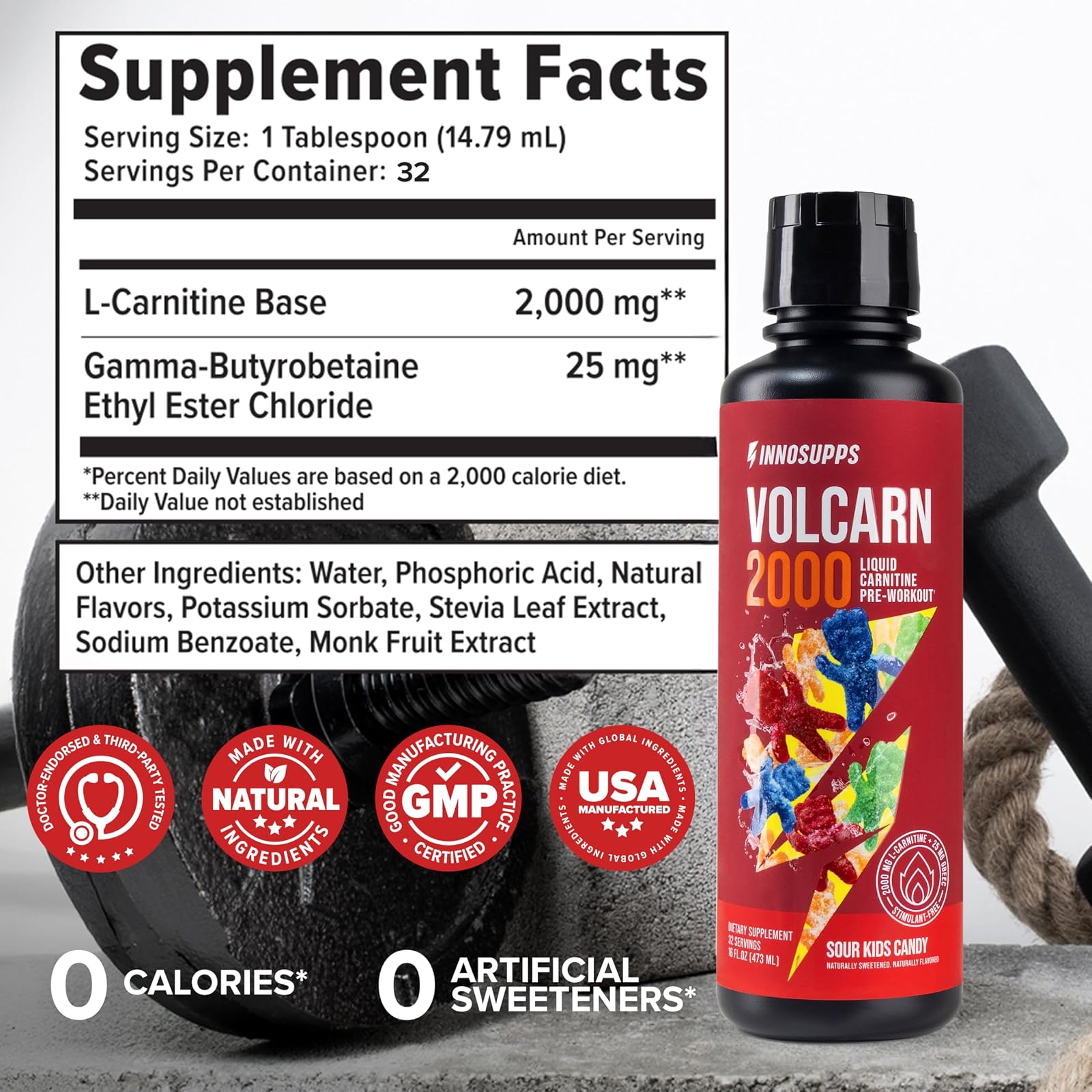 2000 mg l-carnitine per serving