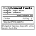 2000 mg L-Citrulline capsules for energy