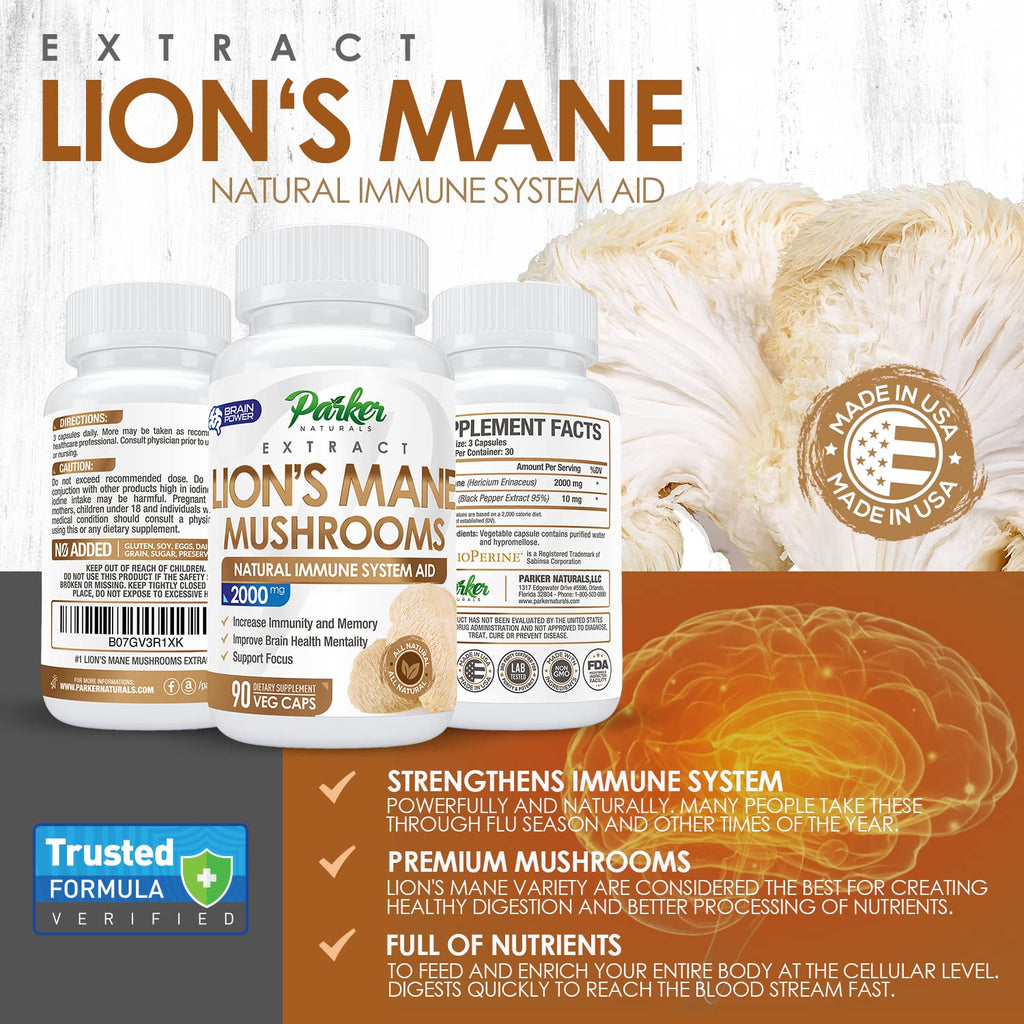 2000 mg Lion's Mane capsules