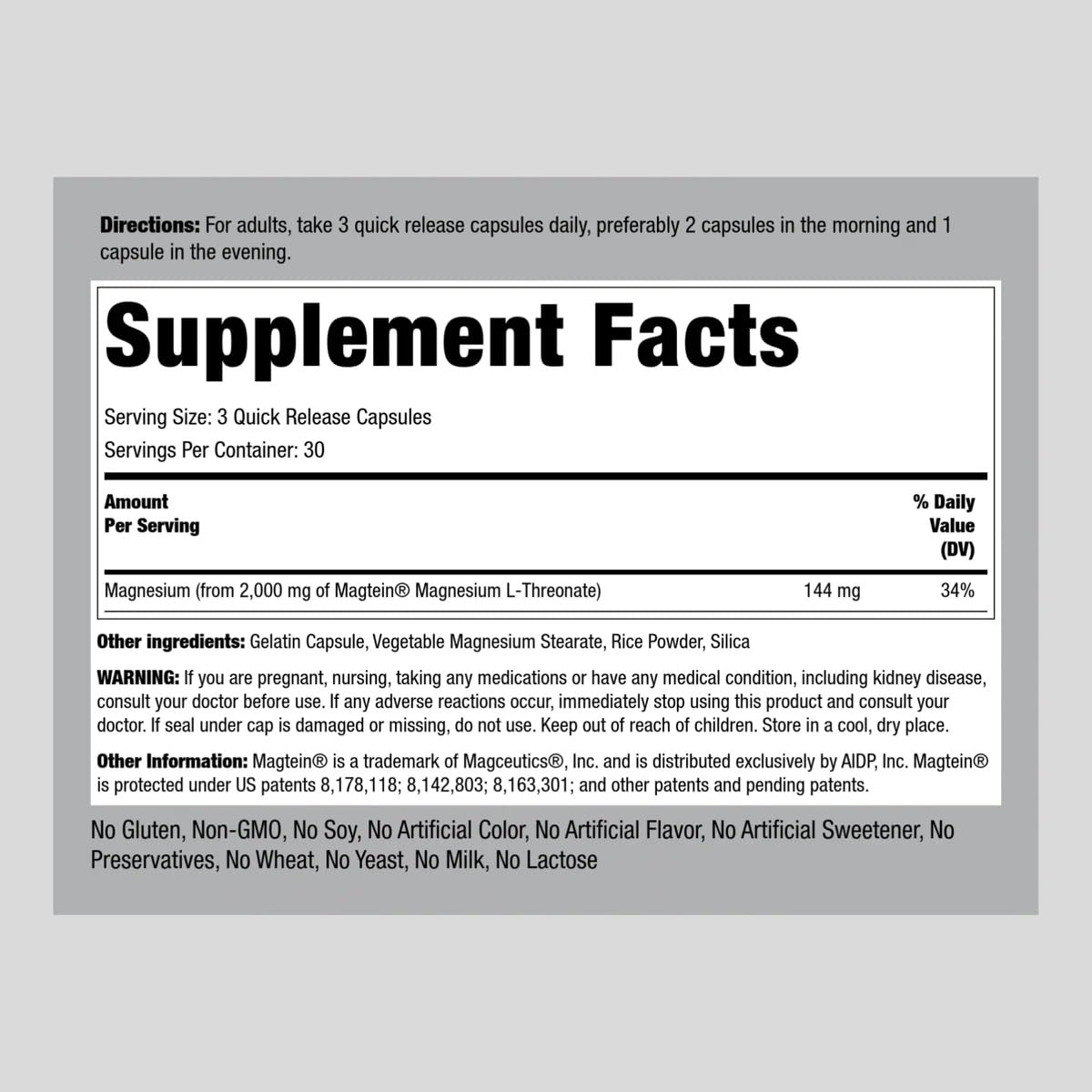 2000 mg magnesium for relaxation