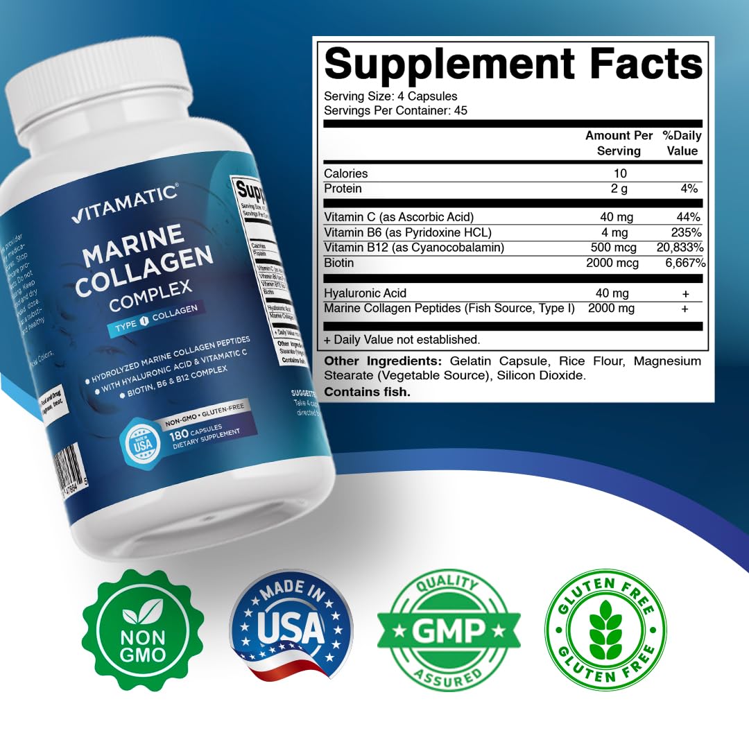2000 mg marine collagen for skin health