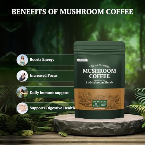 2000 mg mushroom coffee serving size