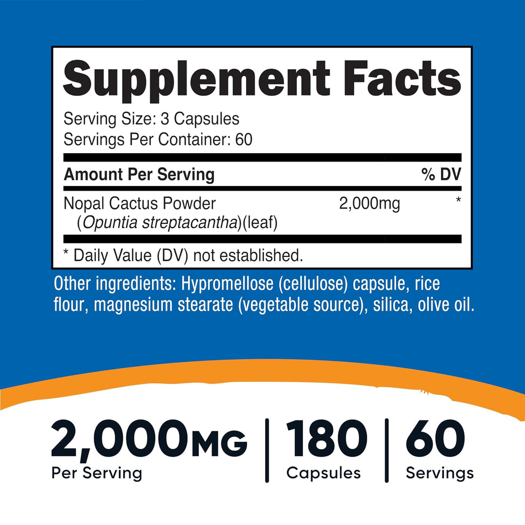 2000 mg Nopal Cactus supplement