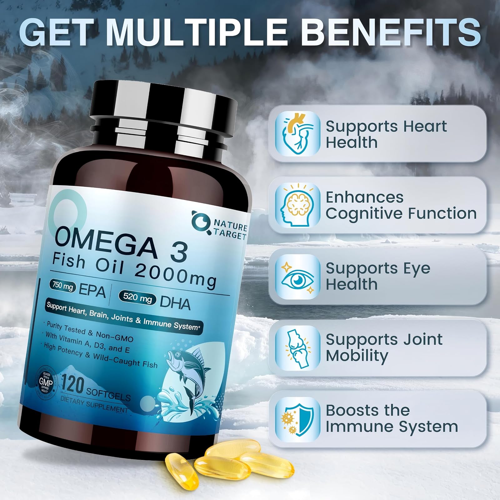 2000 mg Omega 3 for heart health