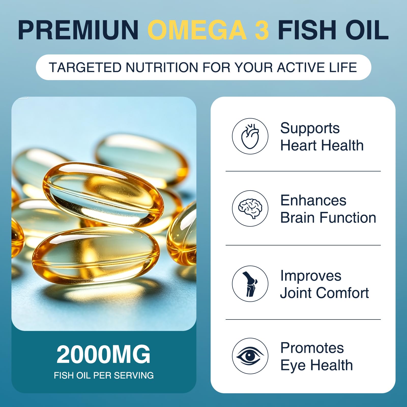 2000 mg Omega-3 for heart health