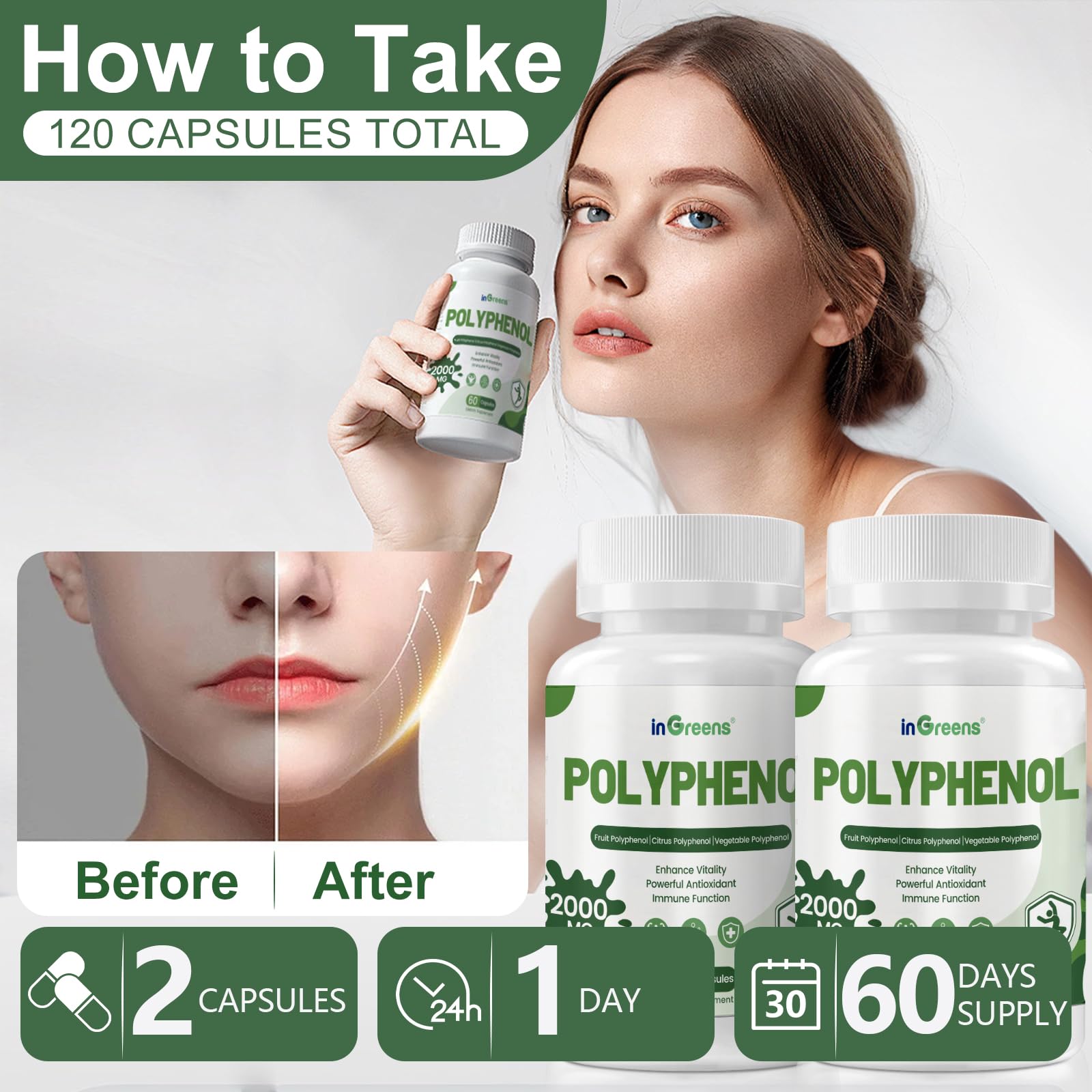 2000 mg polyphenols for vitality