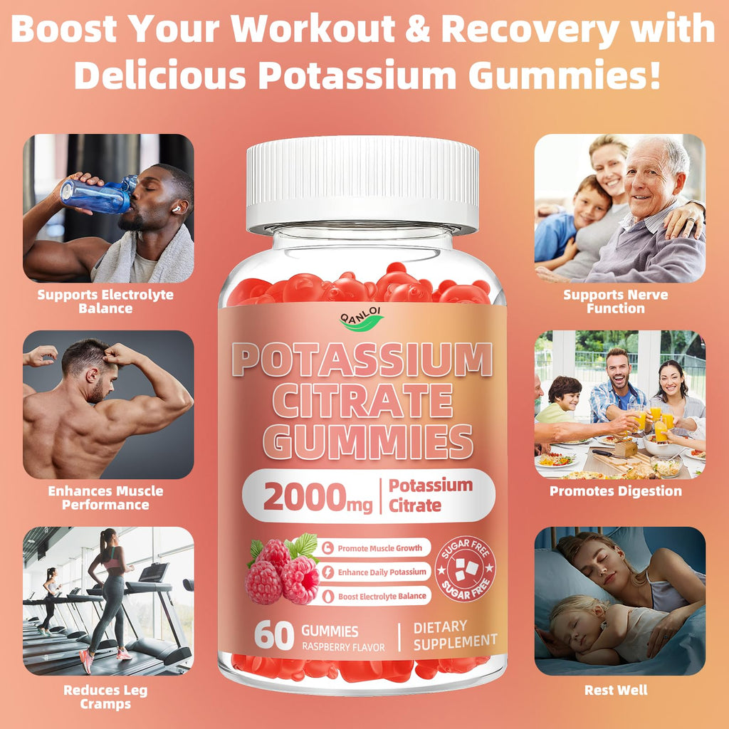 2000 mg potassium supplement gummies