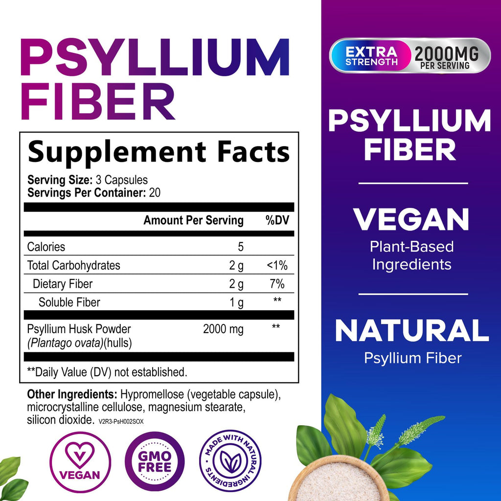 2000 mg psyllium for digestive health
