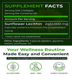 2000 mg sunflower lecithin softgels