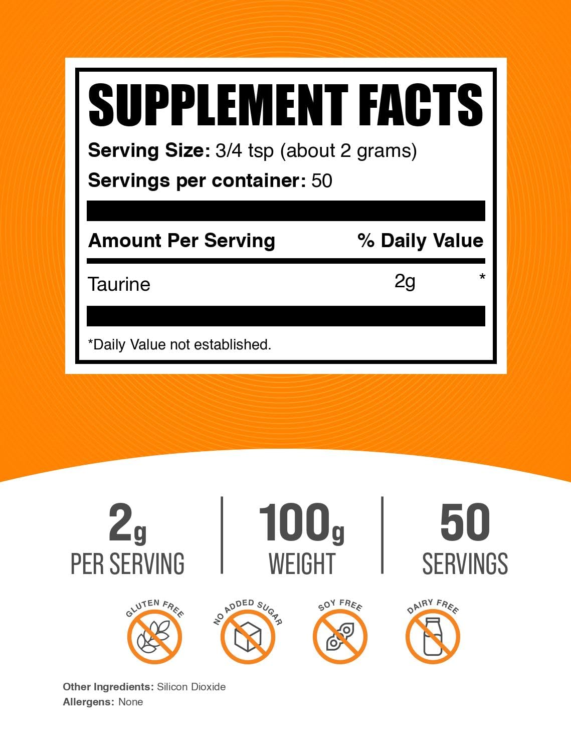 2000 mg taurine supplement benefits