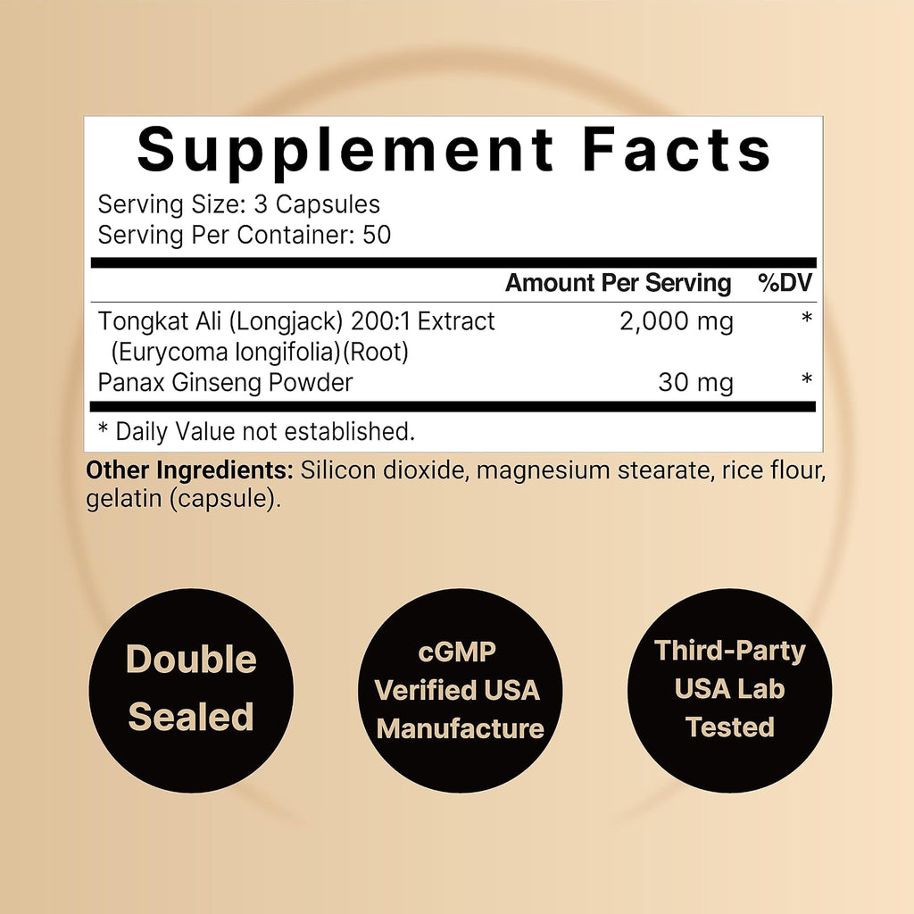 2000 mg Tongkat Ali capsules