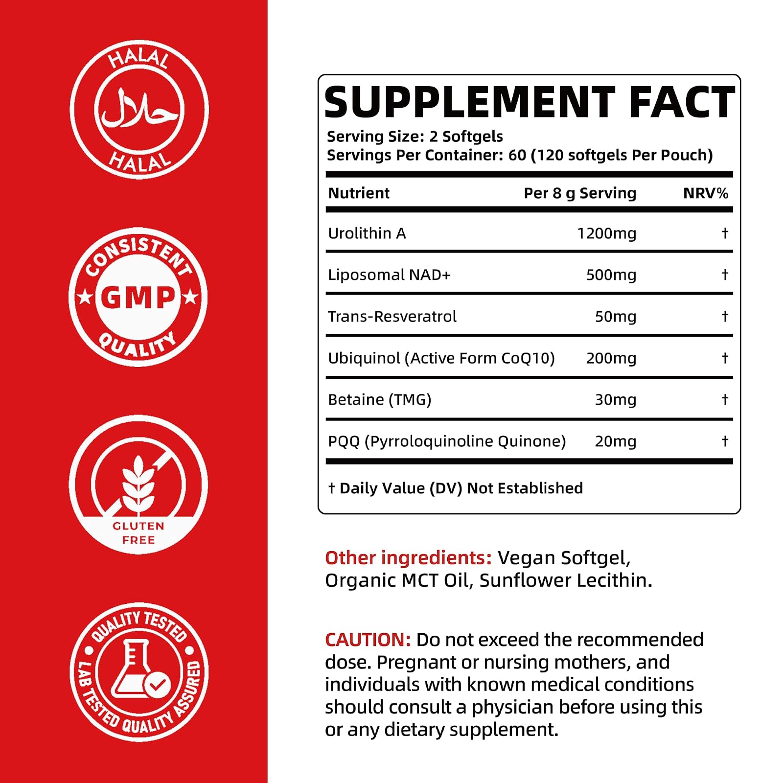 2000 mg Urolithin A multivitamins
